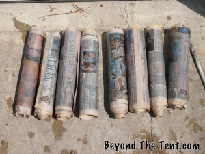 Recycled Newspaper Campfire Logs - Beyond The Tent