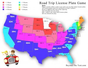 Road Trip Games: The License Plate Game - Beyond The Tent